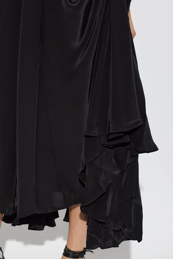 ALLSAINTS Sybil Asymmetrical Ruffle Dress