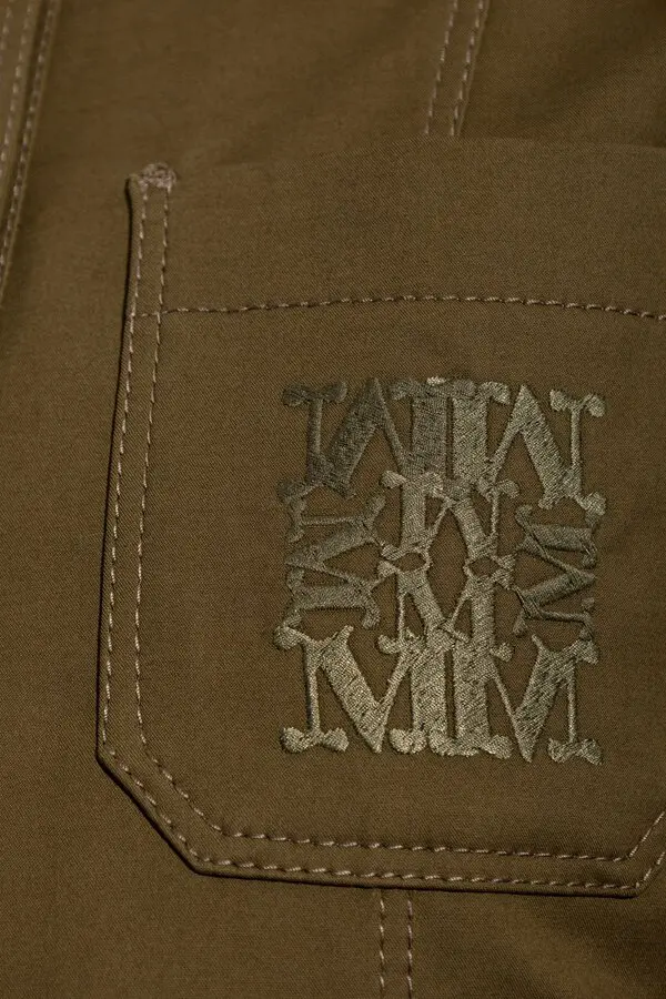 Max Mara Zanzara' Cotton Blend Jacket With Monogram Detail