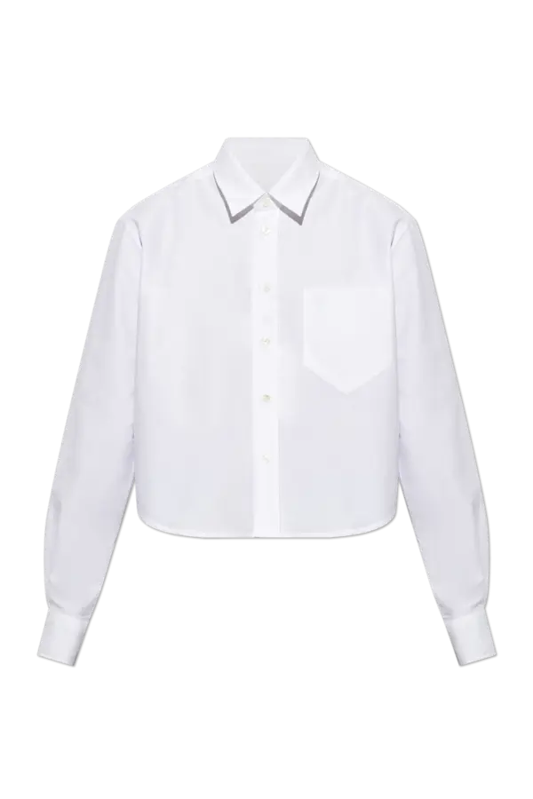 AMI Paris Cropped Oversize Cotton Shirt