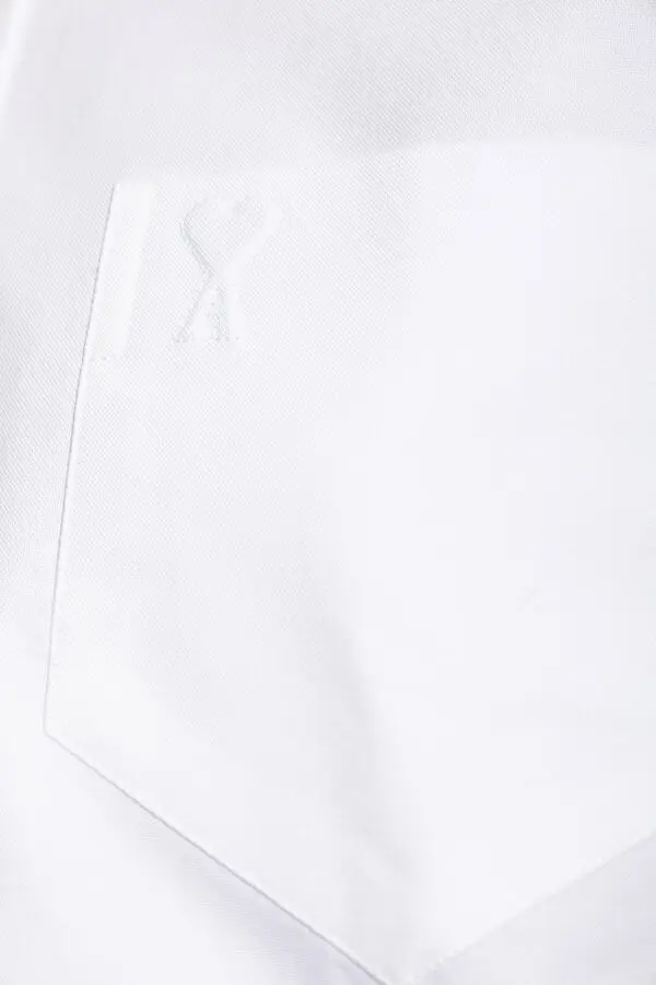 AMI Paris Cropped Oversize Cotton Shirt