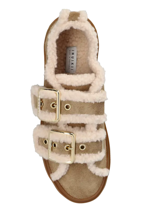 Inuikii Shearling Low Velcro Buckle Shoes