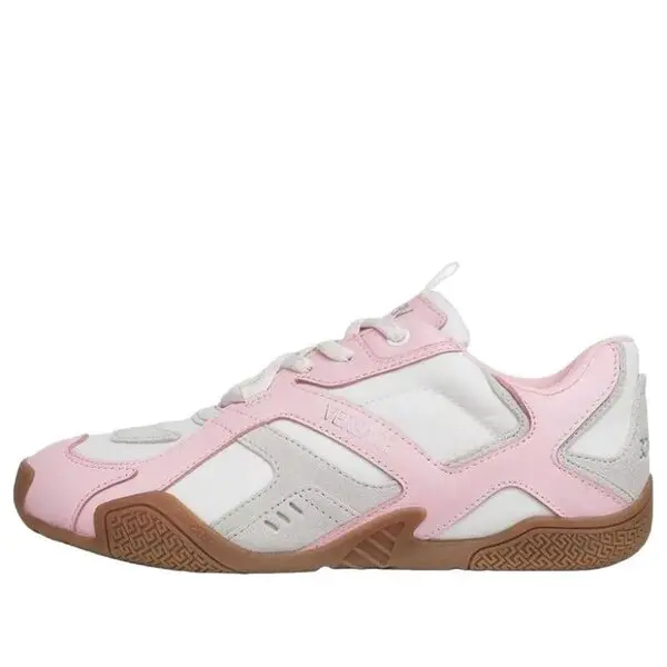 Versace Galaxia Leather Sneakers 'white Pink