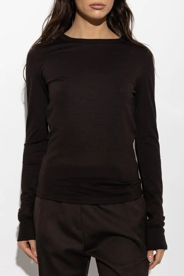 Studio Nicholson Malin' Wool Long Sleeve Top