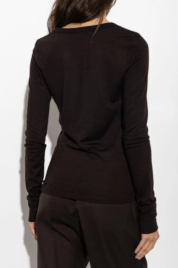 Studio Nicholson Malin' Wool Long Sleeve Top