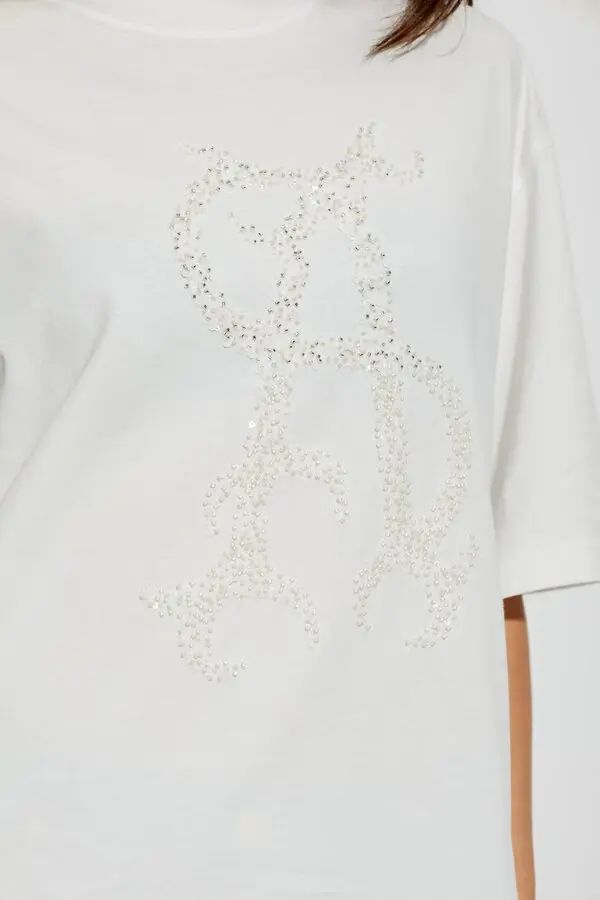 ALLSAINTS Reflex Amelie Embellished Organic Cotton T-shirt