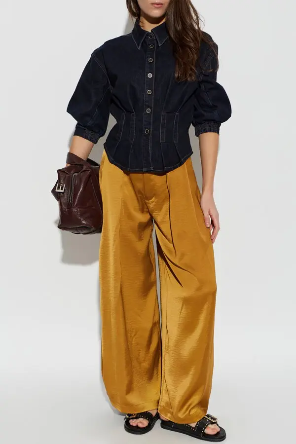 ALLSAINTS Nancy' Denim Peplum Shirt