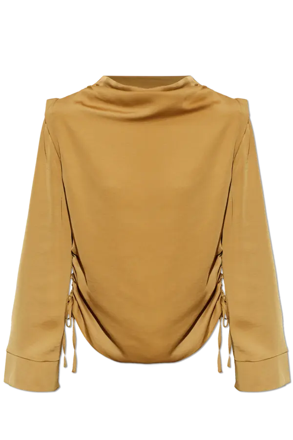 ALLSAINTS Leslie' Blouse With Satin Finish And Adjustable Ties