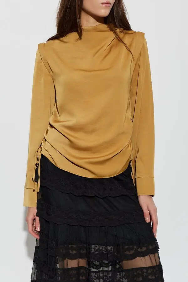 ALLSAINTS Leslie' Blouse With Satin Finish And Adjustable Ties