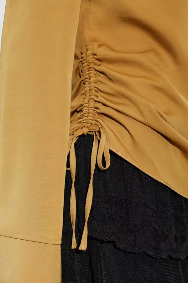 ALLSAINTS Leslie' Blouse With Satin Finish And Adjustable Ties