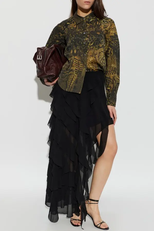 ALLSAINTS Melody Asymmetrical Ruffle Skirt