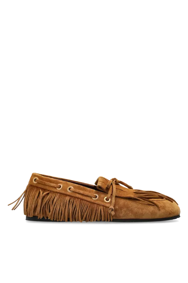 Etro Suede Loafers With Fringe Detailing