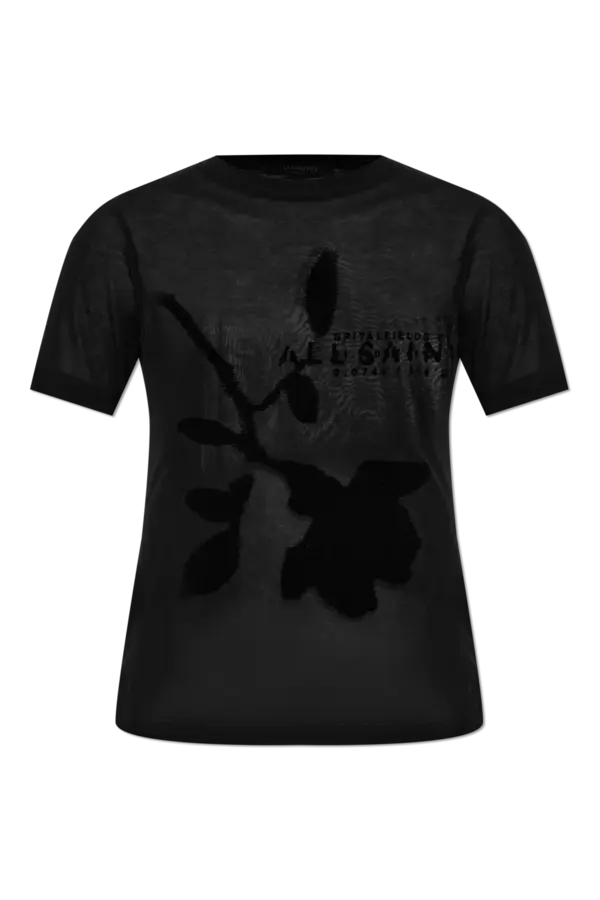 ALLSAINTS Athea Short Sleeve Top With Botanical Motif