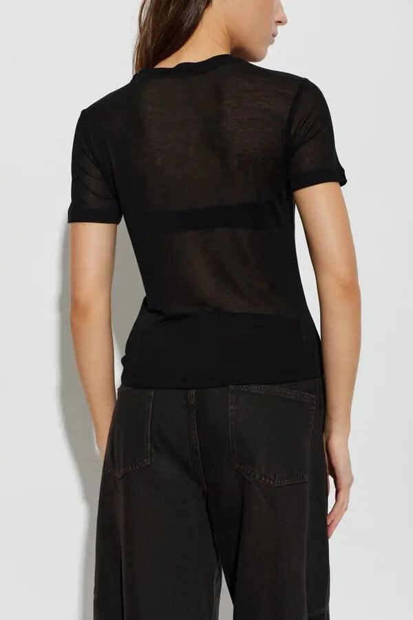 ALLSAINTS Athea Short Sleeve Top With Botanical Motif