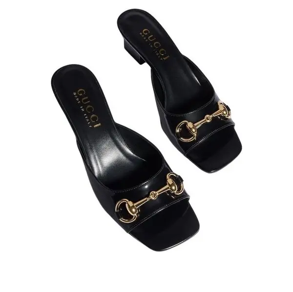 Gucci Horsebit Slide Sandals - Black