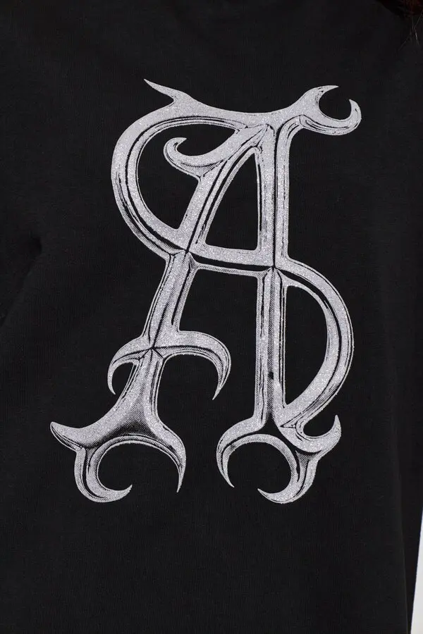 ALLSAINTS Reflex Amelie Organic Cotton T-shirt With "a" Print