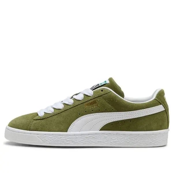 PUMA Suede Classic Low Top Sneakers - Olive Green/white