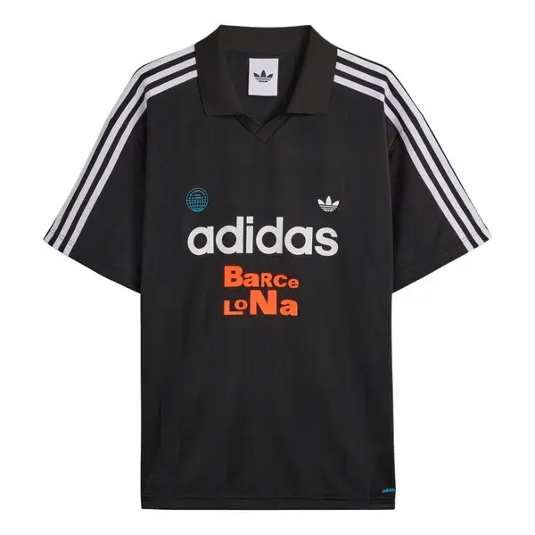 Adidas X Bad Bunny Dtmf Tour Merch Barcelona Relaxed Jersey T-shirt - Black