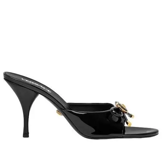 Versace Opera Bow Patent Mules 85 Mm