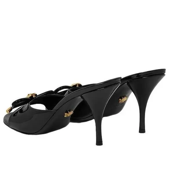 Versace Opera Bow Patent Mules 85 Mm