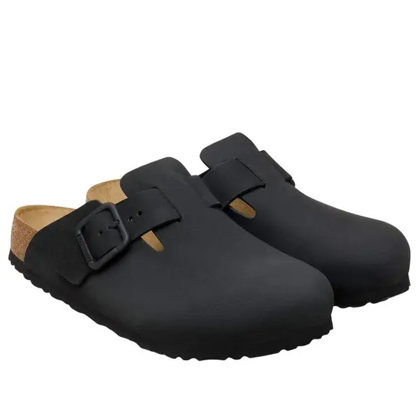 BIRKENSTOCK Boston Wire Buckle Clogs - Black