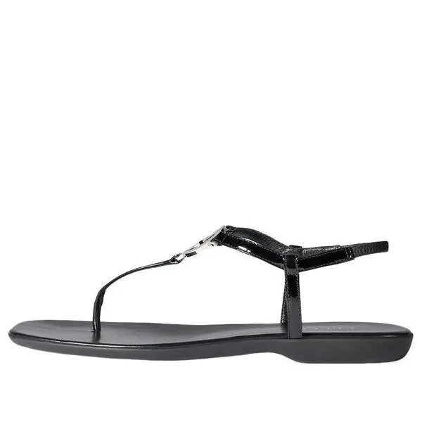 Gucci Thong Sandal With Interlocking G - Black