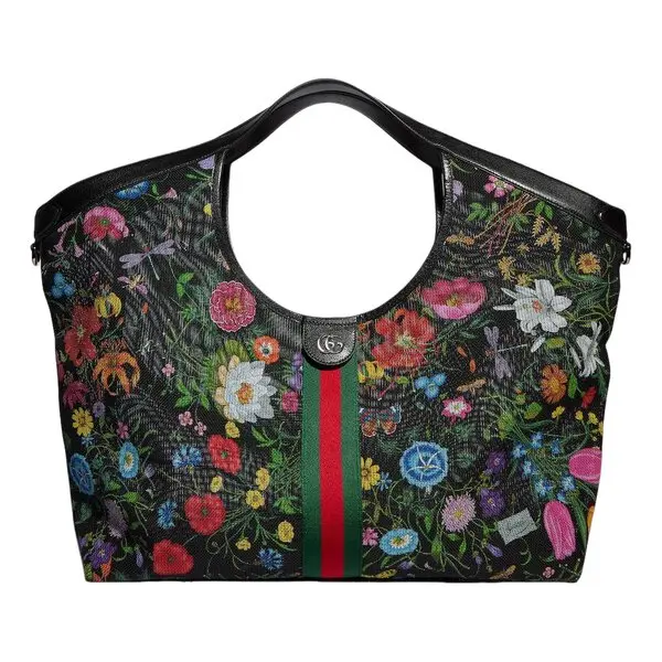 Gucci Flora Large Tote Bag - Black/multicolor