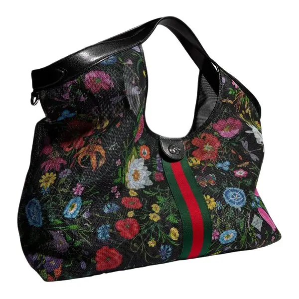 Gucci Flora Large Tote Bag - Black/multicolor