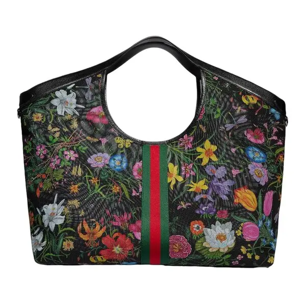 Gucci Flora Large Tote Bag - Black/multicolor