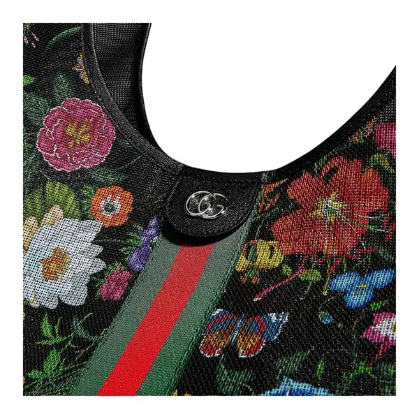 Gucci Flora Large Tote Bag - Black/multicolor