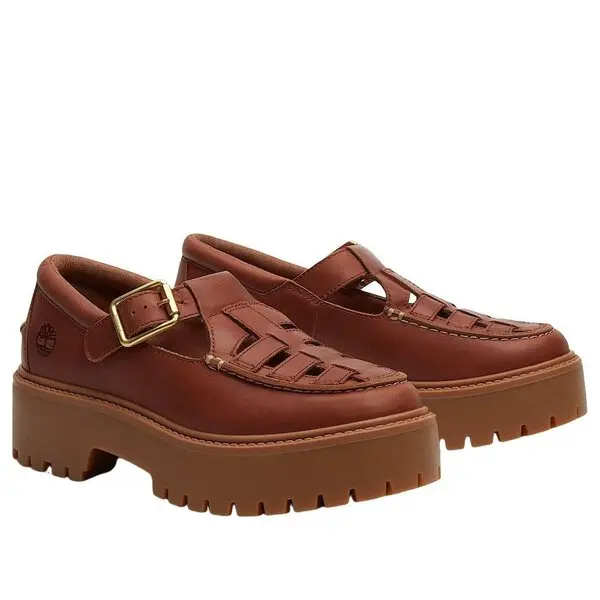Timberland Stone Street Platform Buckle Shoe - Rust Full-grain