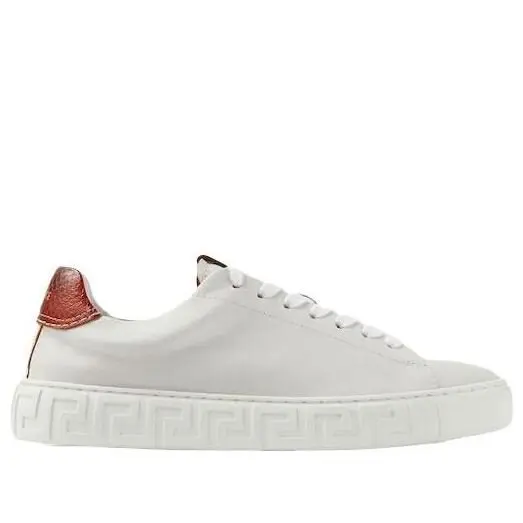 Versace Greca Leather Sneakers 'brown White