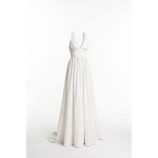 OFUURE Adele Maxi Dress With V-neck And Corset Waist