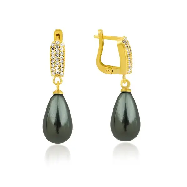 NAJIBA Cascade Shadow Flame Drop Earrings