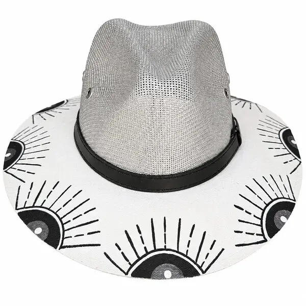 BELLA SOUL Hand-painted Jute Hat