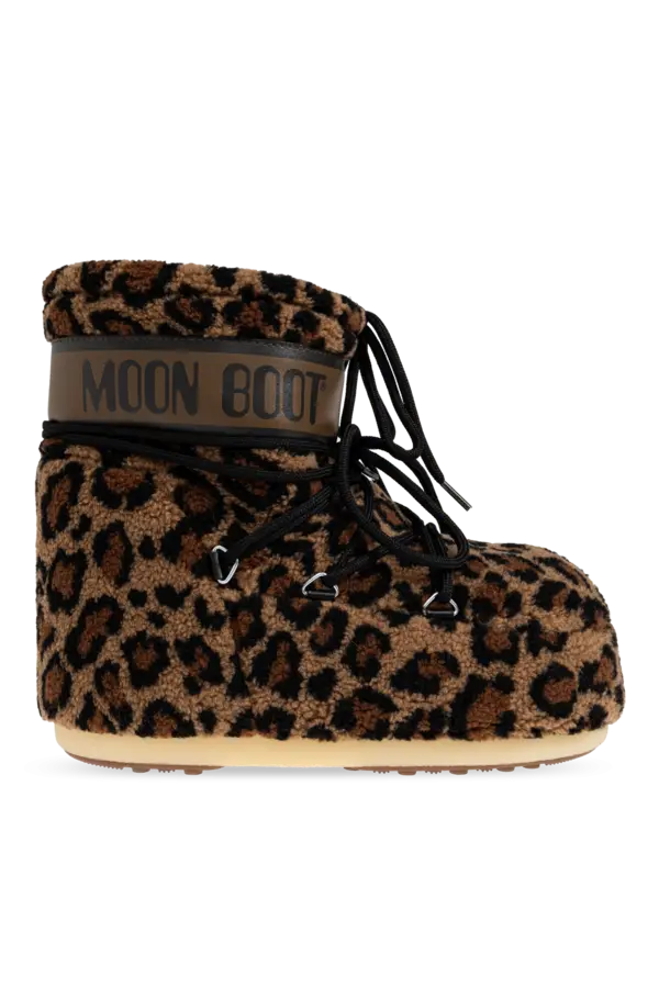 Moon Boot Snow Boots ‘mb Icon Low Fleece Leopard