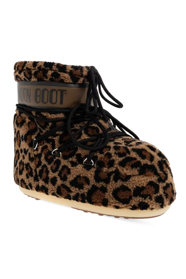 Moon Boot Snow Boots ‘mb Icon Low Fleece Leopard