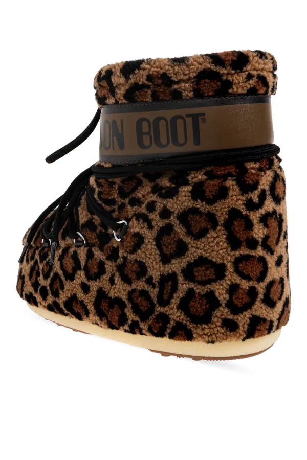 Moon Boot Snow Boots ‘mb Icon Low Fleece Leopard
