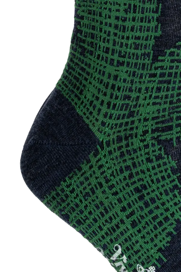 VIVIENNE WESTWOOD Patterned Wool Blend Crew Socks