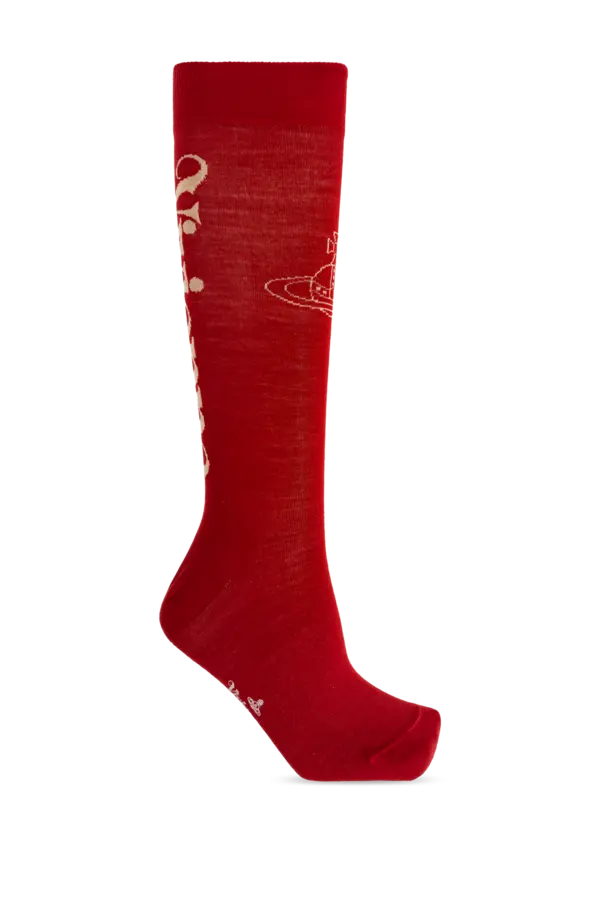 VIVIENNE WESTWOOD Knee-high Socks With Logo Detail