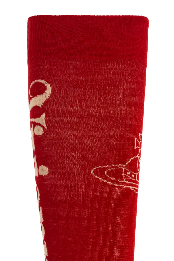 VIVIENNE WESTWOOD Knee-high Socks With Logo Detail