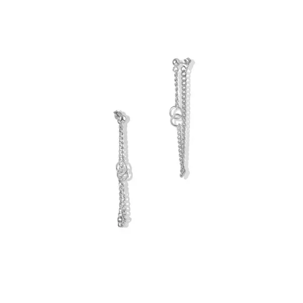 Argento Vivo Roxe Chain Link Drop Earrings - Silver