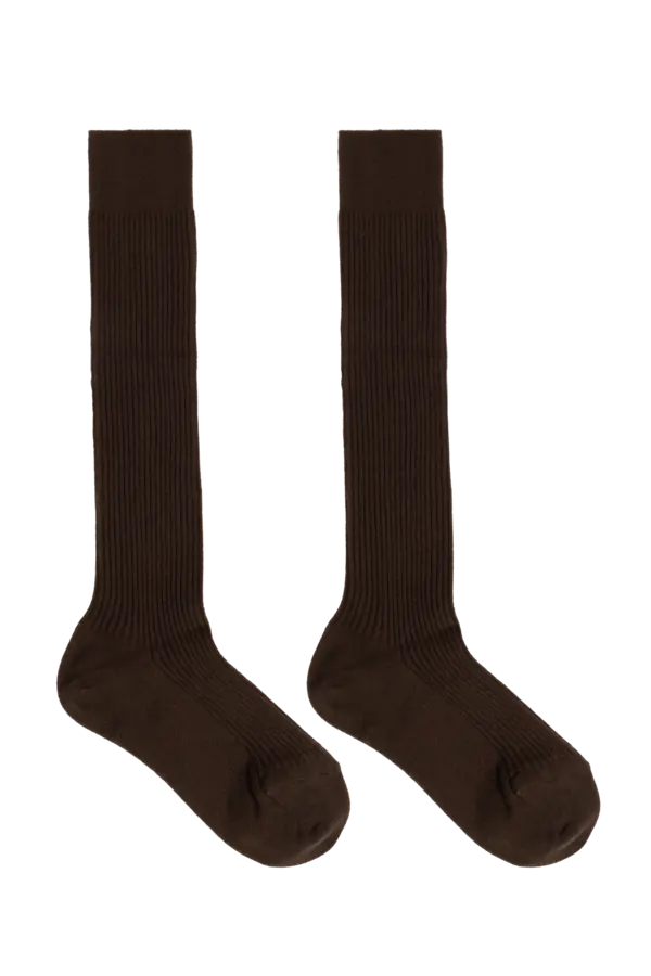 Max Mara Knee-high Ribbed Cashmere Socks