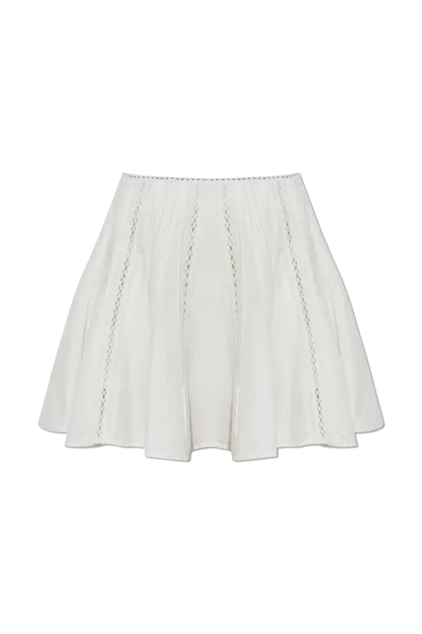 ALLSAINTS Frances' Organic Cotton Lace Mini Skirt - White