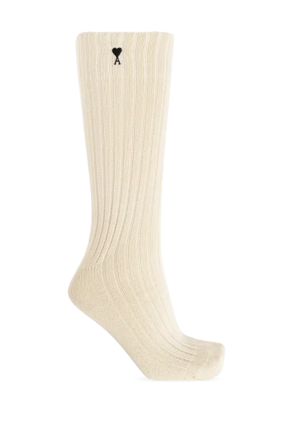 AMI Paris Socks With Embroidered Logo