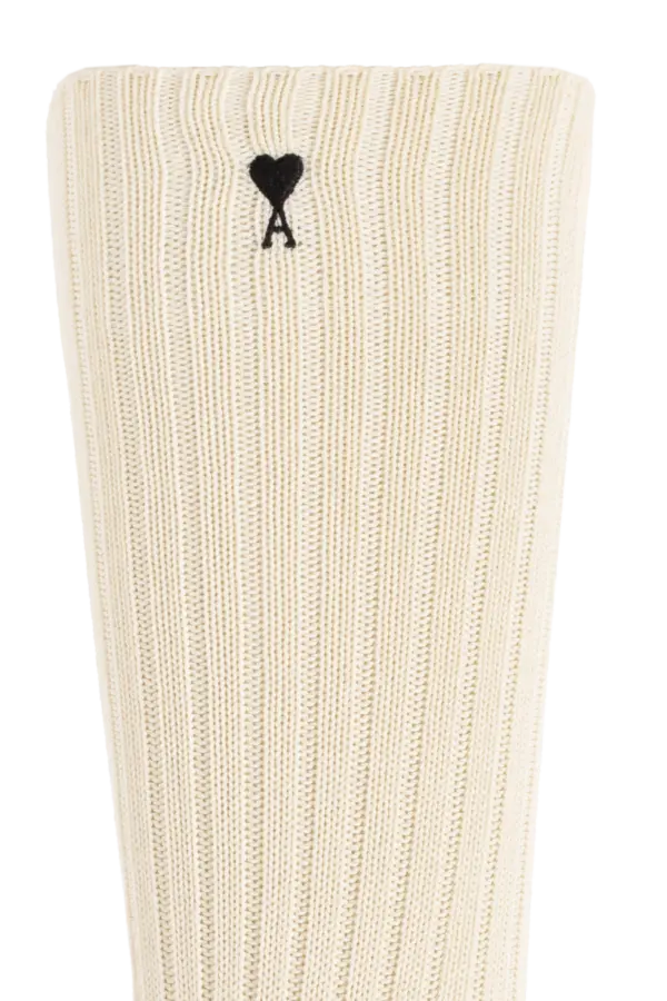 AMI Paris Socks With Embroidered Logo