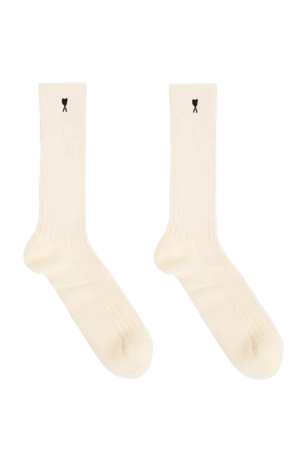 AMI Paris Socks With Embroidered Logo