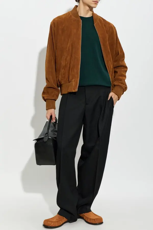 AMI Paris Wool Sweater With Embroidered Logo