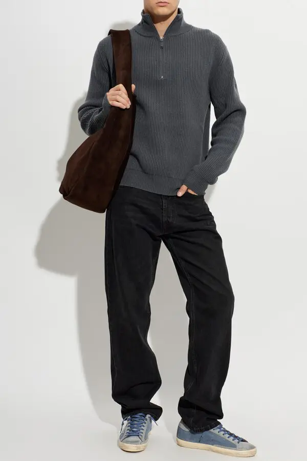 Canada Goose Mckinney Ribbed Wool Quarter Zip Sweater
