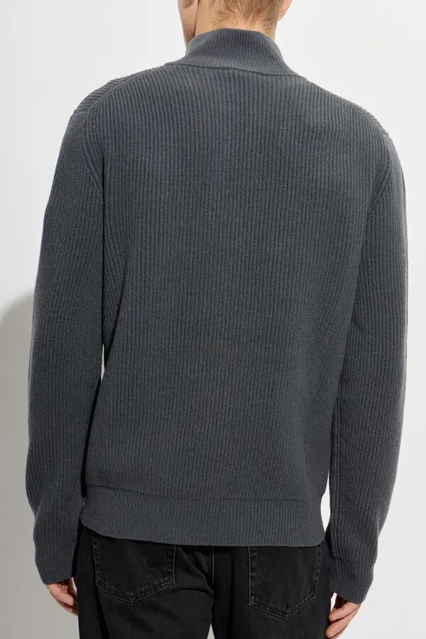 Canada Goose Mckinney Ribbed Wool Quarter Zip Sweater