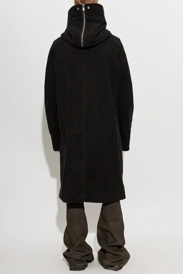 Rick Owens Elongated Insulated Jacket With Stand-up Collar